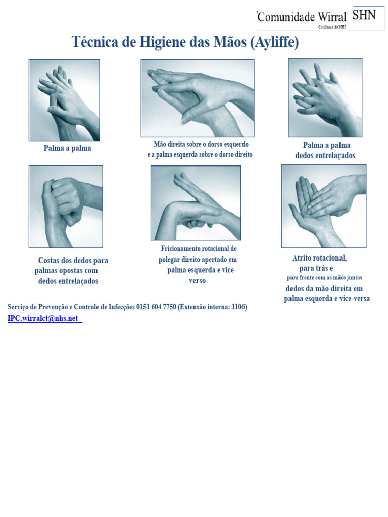 Técnica de Higiene das Mãos Ayliffe | PDF