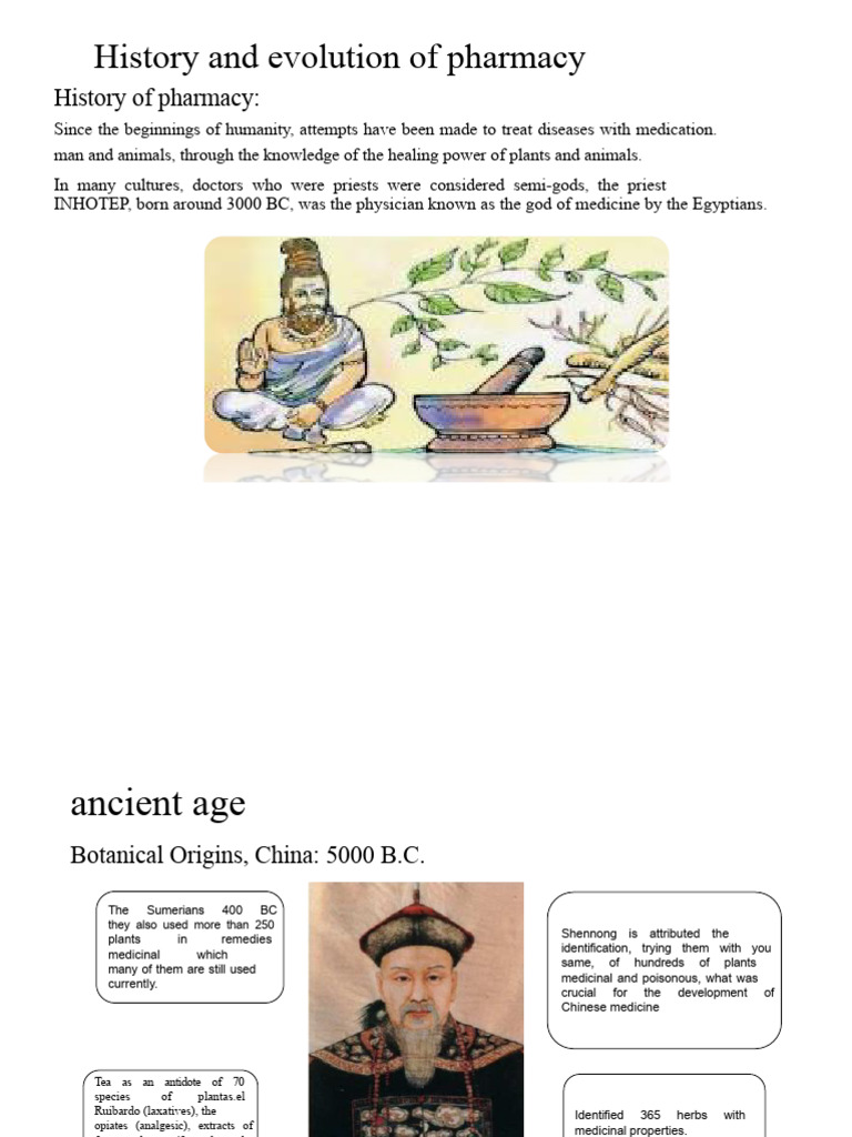 SESSION 01. History and Evolution of Pharmacy April 21, 2022 | PDF ...