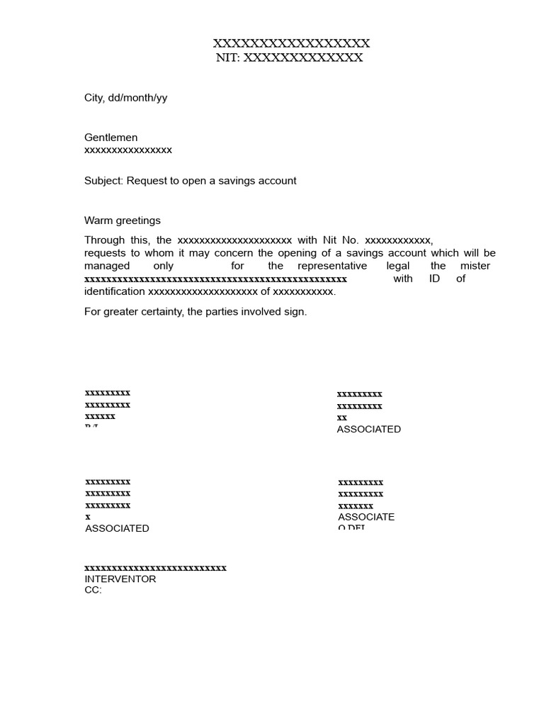 Account Opening Request Form | PDF