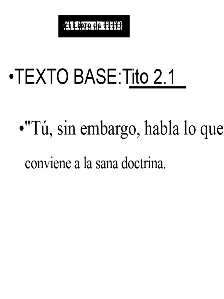 El Libro de Tito | PDF | Teología | Creencia religiosa y doctrina