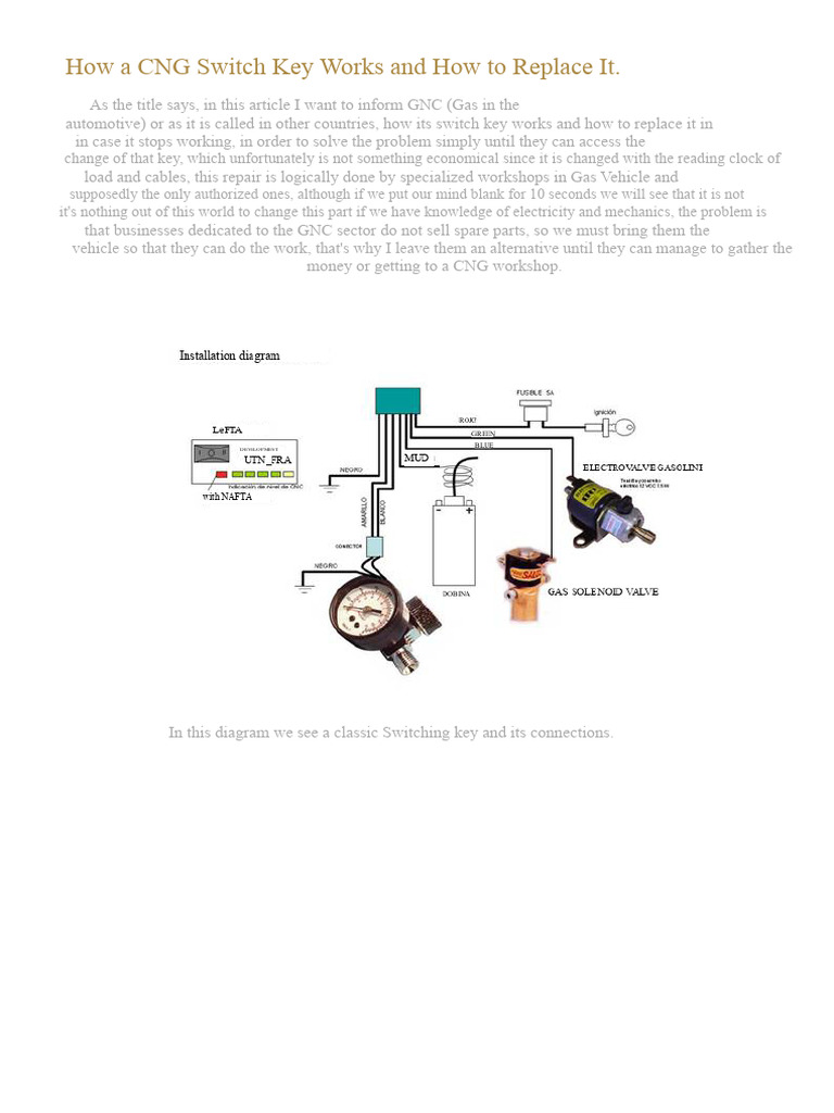 Operation of The CNG Switch Key | PDF | Relay | Carburetor