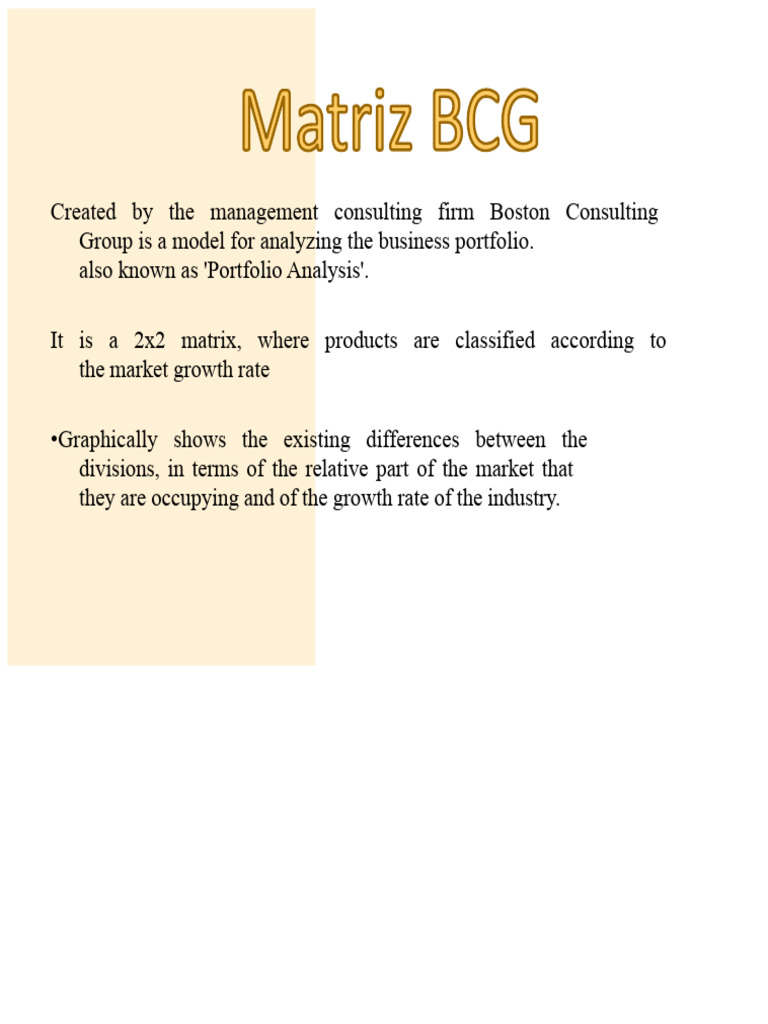 BCG MATRIX (BOSTON CONSULTING GROUP).ppt | PDF | Marketing Strategy ...
