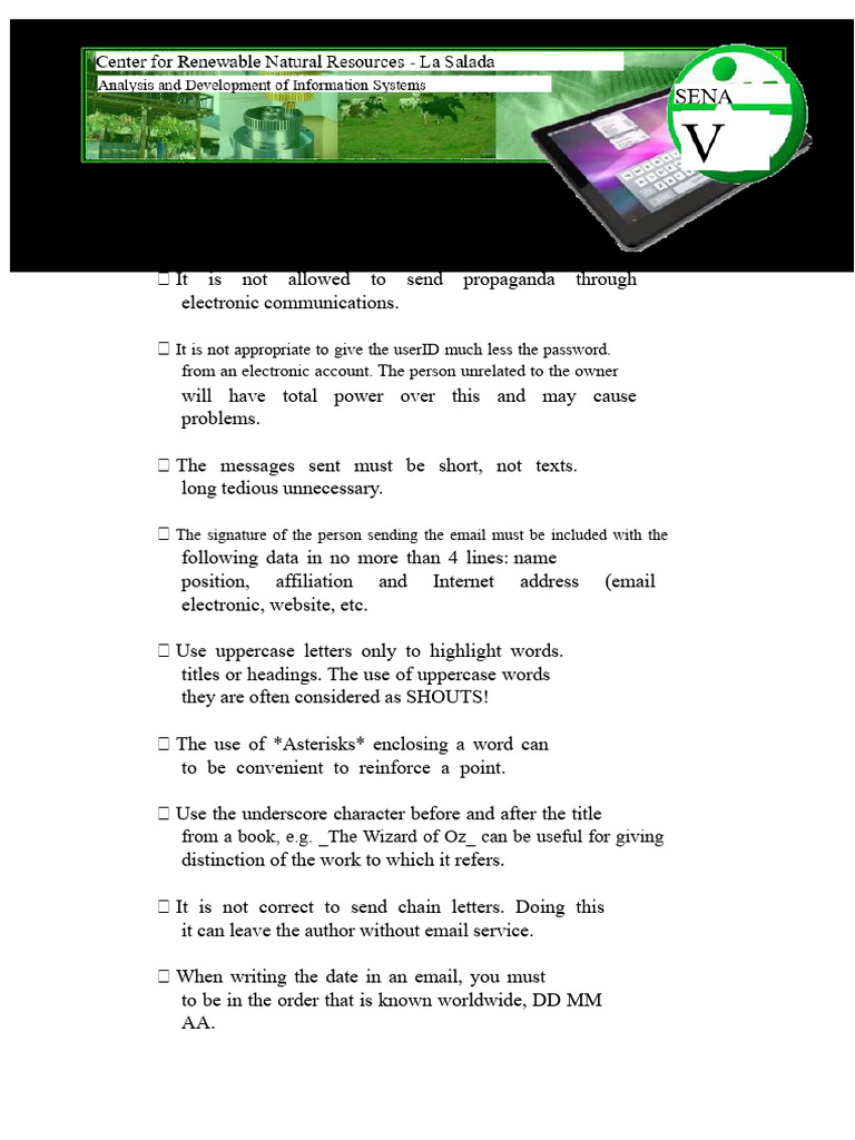 Rules in Electronic Communications (Netiquette) | PDF | Email ...