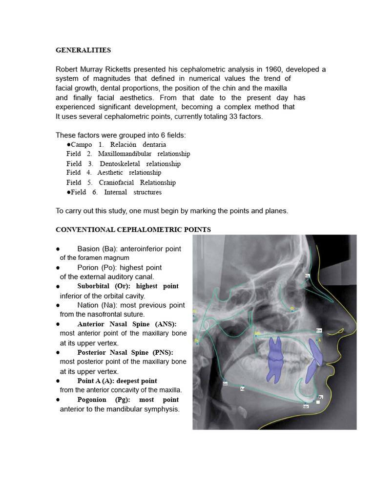 Ricketts Points and Planes | PDF | Human Head And Neck