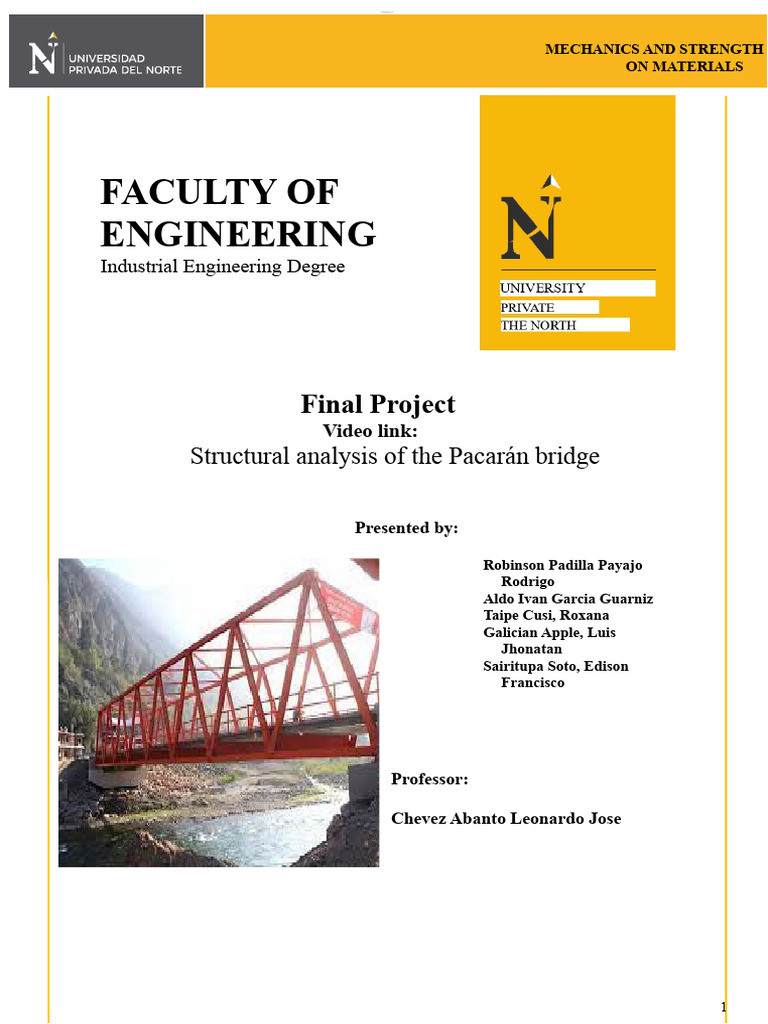 Final Project (1) | PDF | Strength Of Materials | Structural Analysis