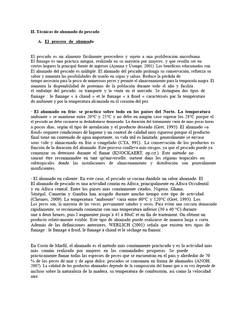 Técnicas de Ahumado de Pescado | PDF | Fumar (cocinar) | Pescado como alimento
