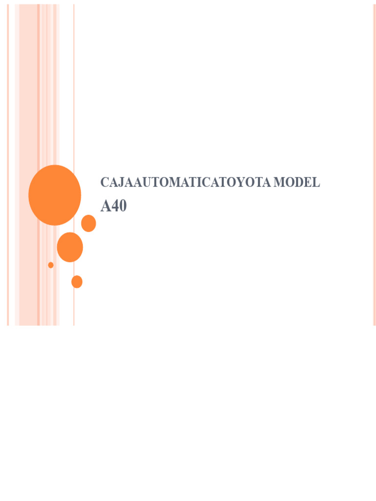 Automatyczna Skrzynia Biegów Toyota Model A40 | PDF