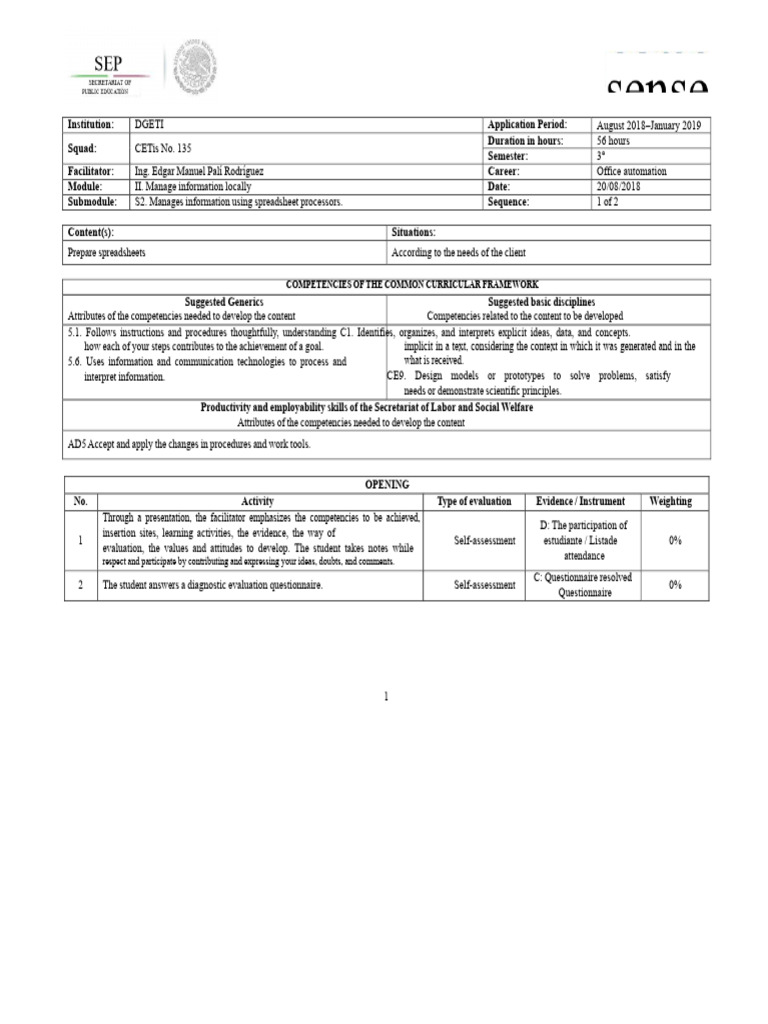 Manage information using spreadsheets. | PDF | Microsoft Excel ...