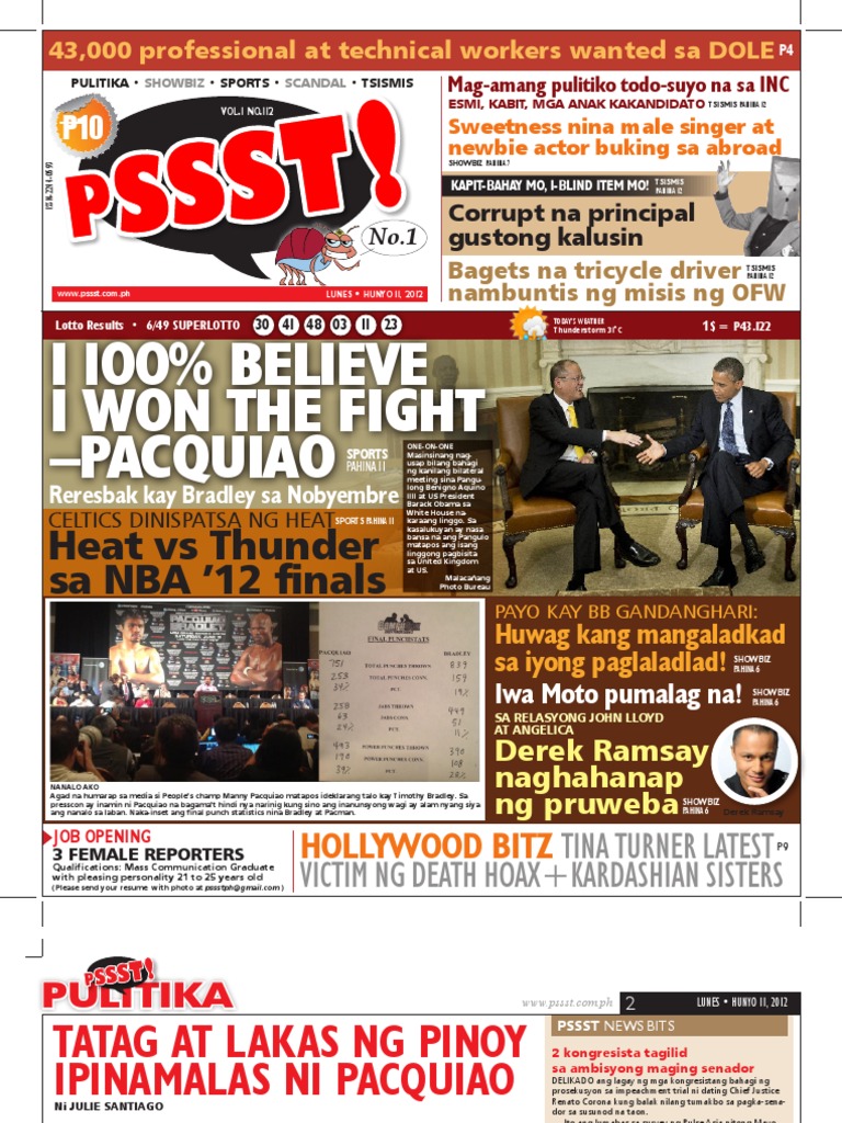 PSSST June 11 2012 Issue | PDF