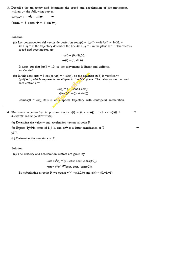 Curvature and Motion Analysis in 3D | PDF | Acceleration | Curvature