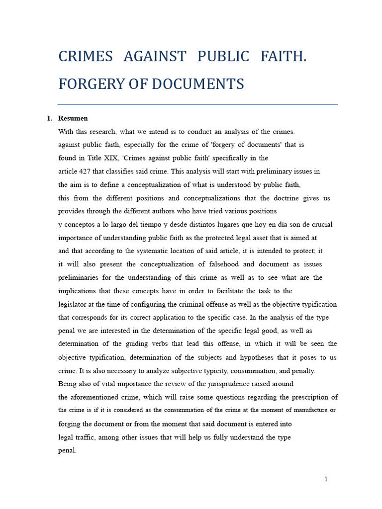 Crimes Against Public Faith. Official | PDF | Crimes | Crime & Violence