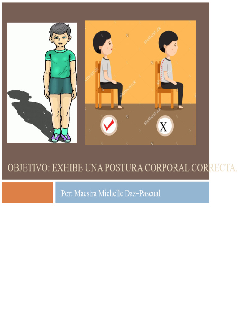 MAPEH-Exhibe La Postura Corporal Correcta | PDF