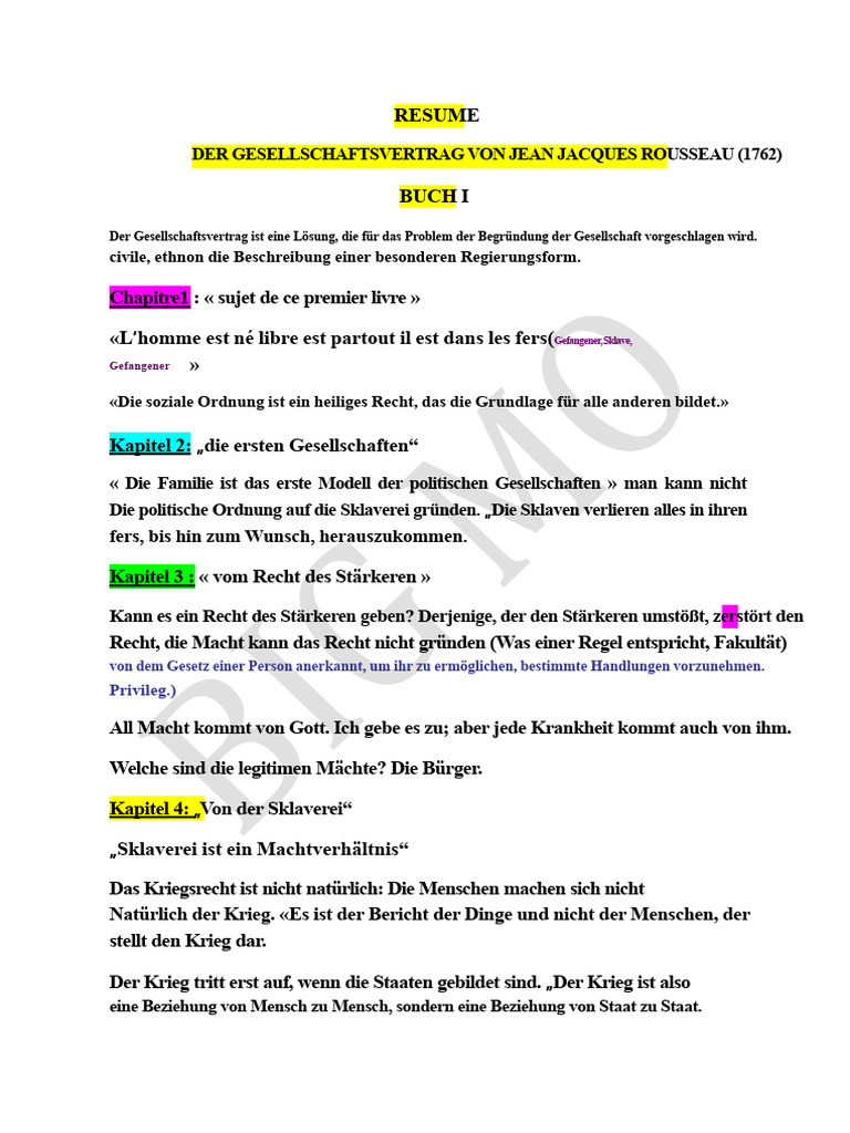 ZUSAMMENFASSUNG DES GESELLSCHAFTSVERTRAGS VON JJR BAND I UND II-1 | PDF