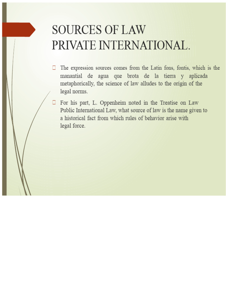 Sources of Private International Law, From Various Perspectives | PDF ...