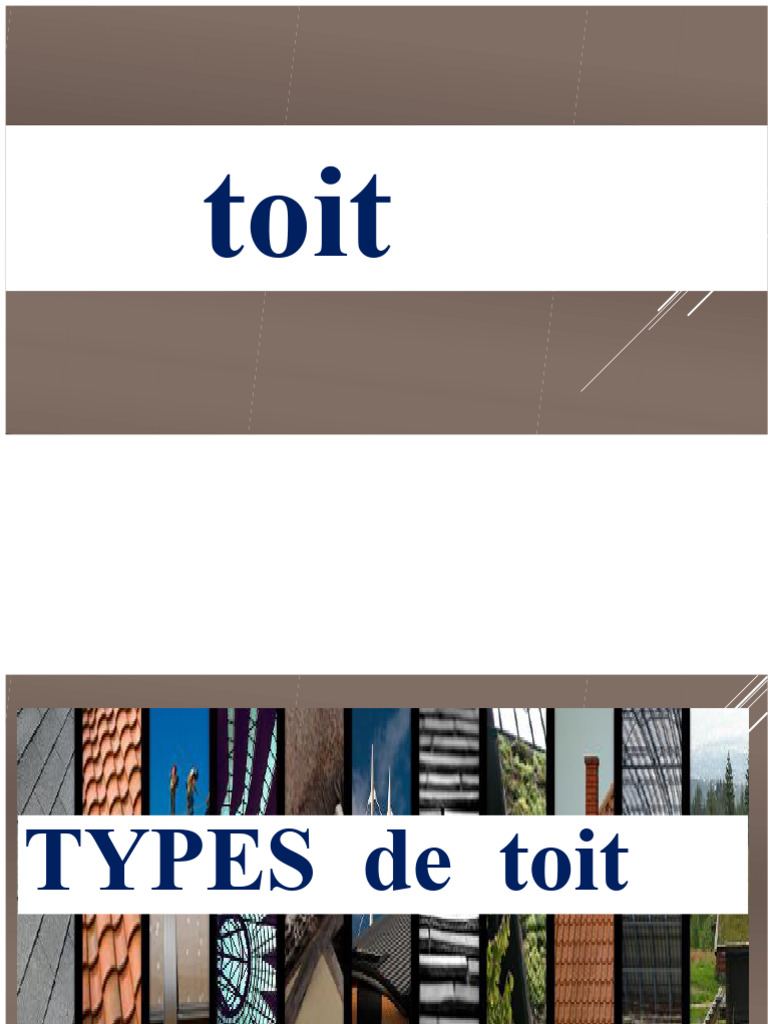 Types de toits : Guide complet et pratique | PDF | Toit | Conception ...
