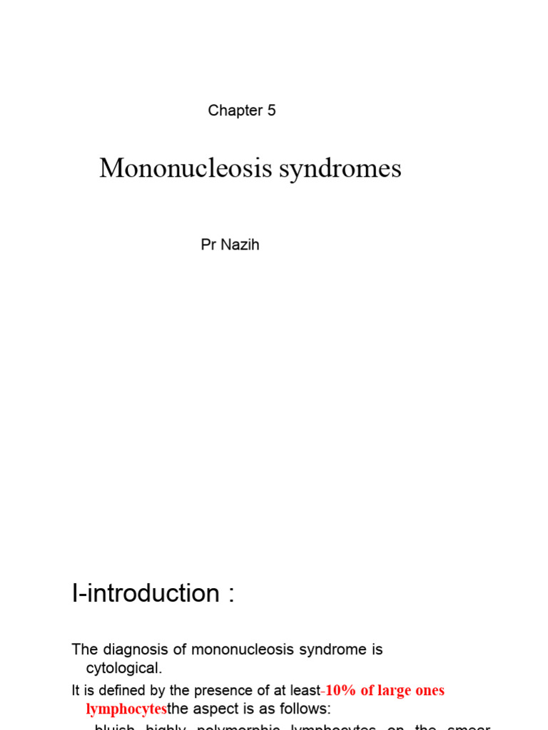 Mononucleosis Syndromes Overview | PDF | Immunodeficiency | Infection