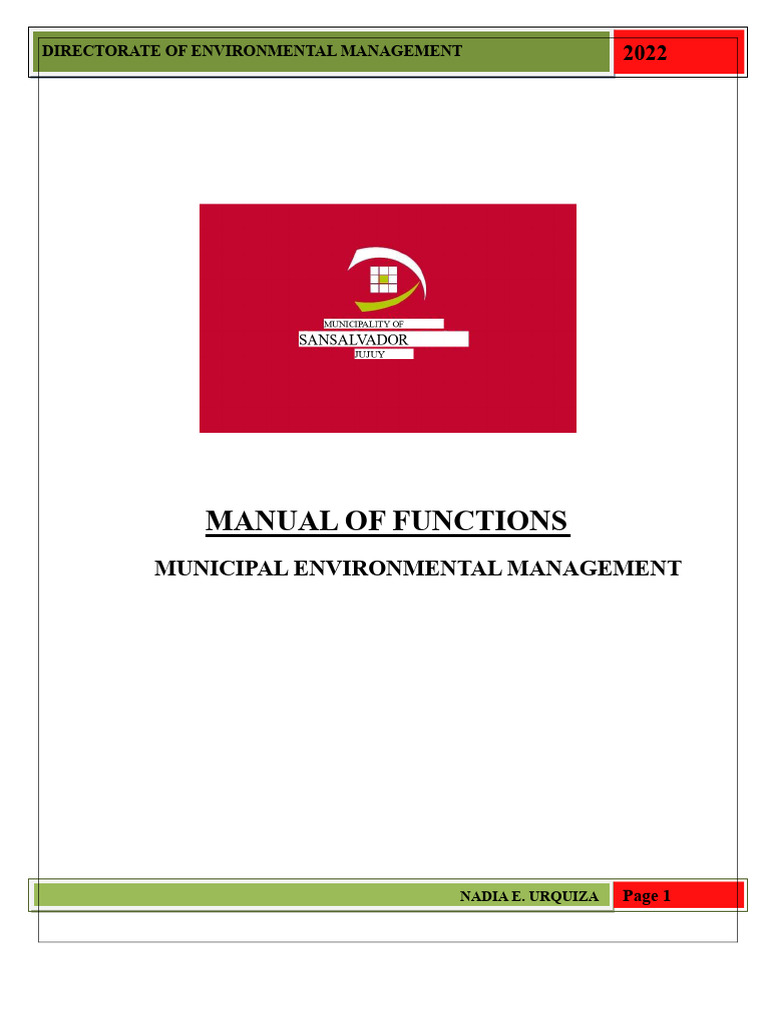 Functions Manual - Environmental Management Directorate - Presentation ...