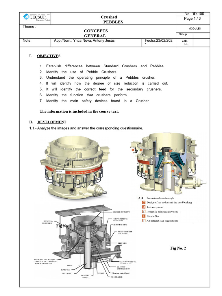 Lab 13 Crusher - Pebbles Progress | PDF | Mill (Grinding) | Secondary ...