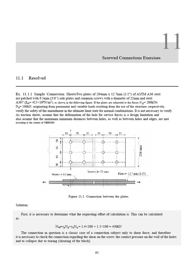 Solved Bolted Connections Exercises (1) | PDF | Screw | Mechanical ...