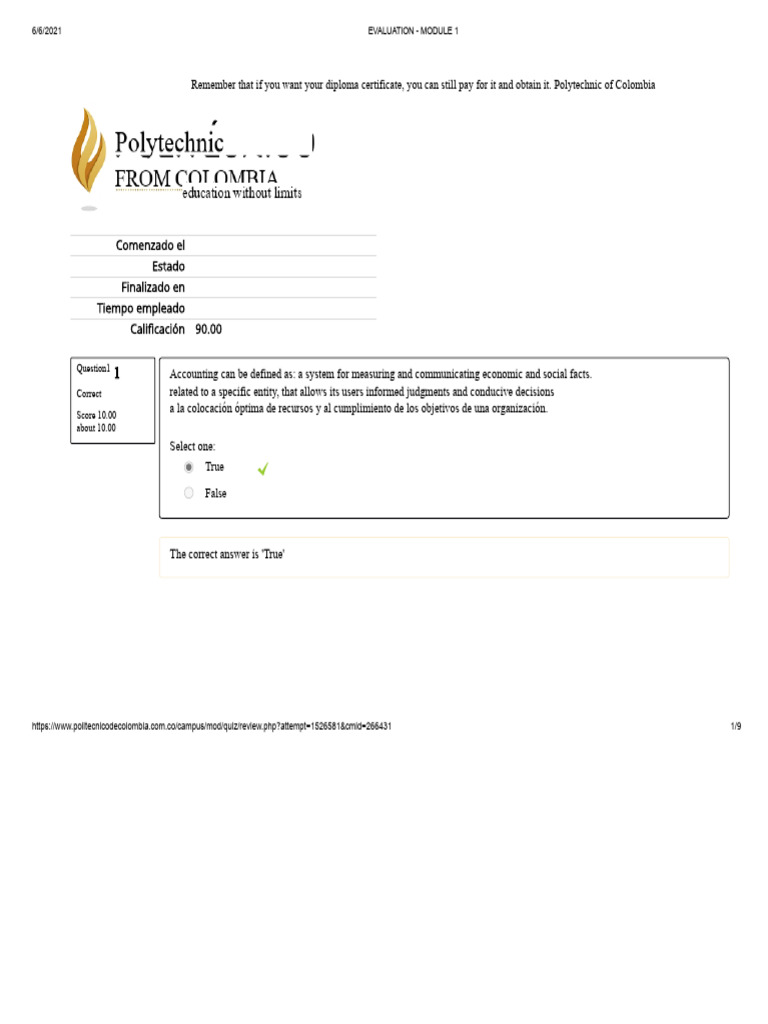 EVALUATION - MODULE 1 | PDF | Equity (Finance) | Financial Services