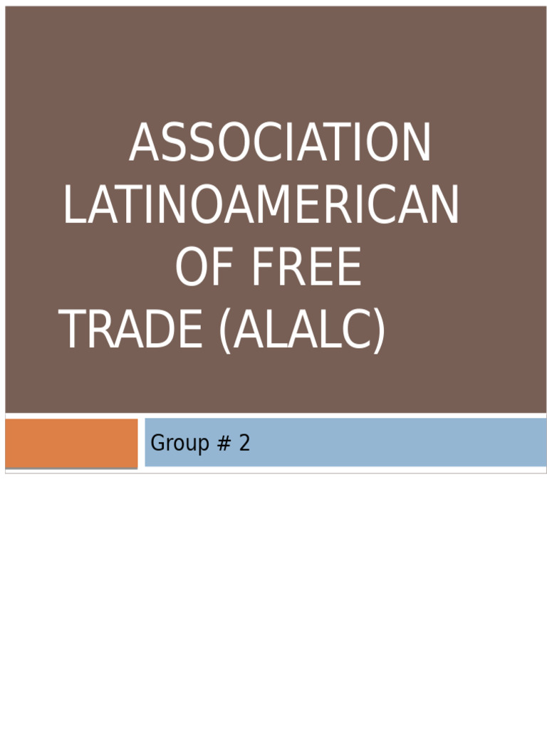 Latin American Free Trade Association (Alalc) | PDF | Latin America ...