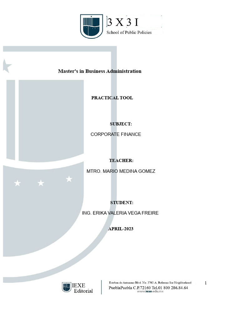 Practical tool FC_MBA_S6 (1)erika | PDF | Net Present Value | Present Value