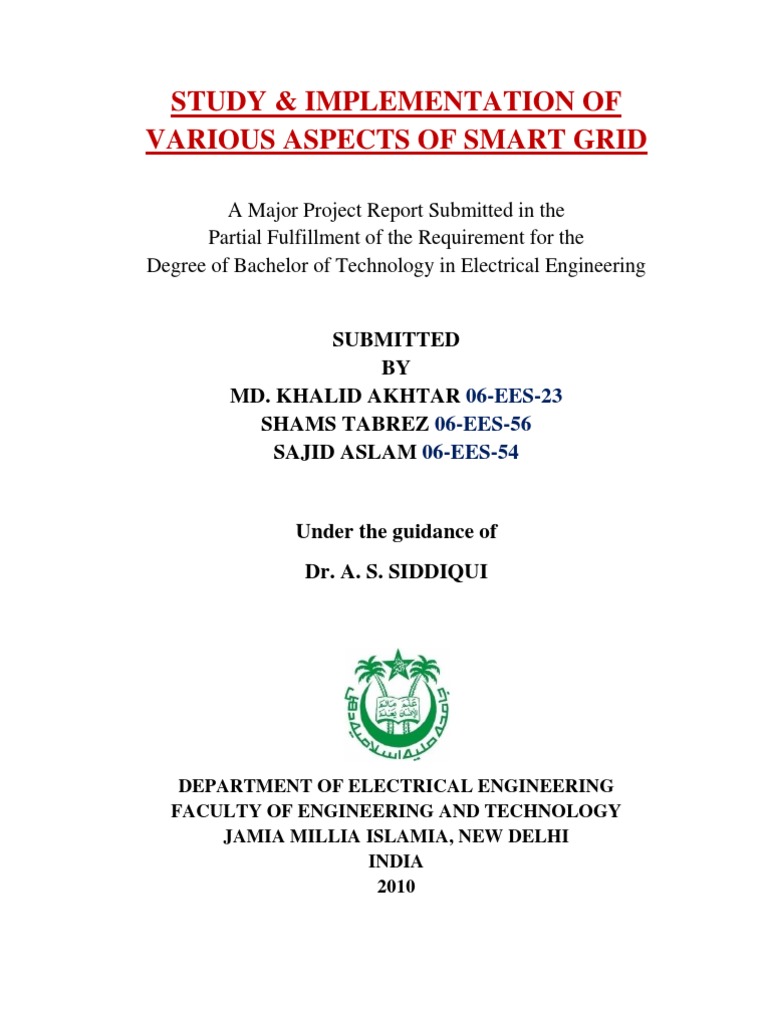Study & Implementation of Various Aspects of Smart Grid | PDF | Smart ...