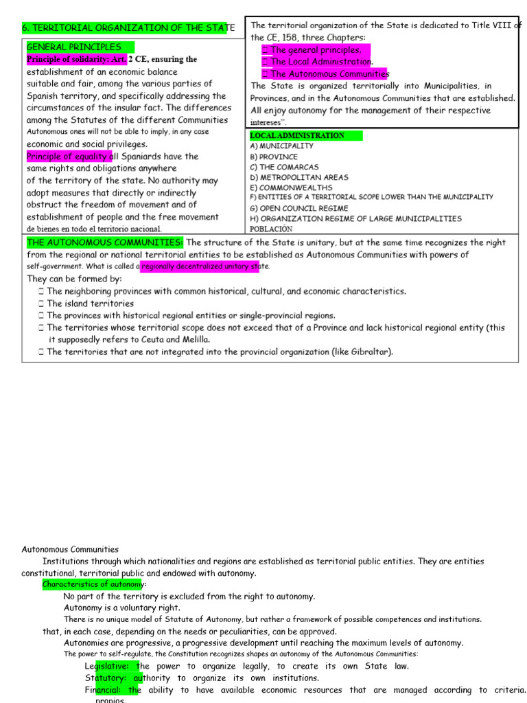 Theme 2. Territorial Organization of the State | PDF | Governance | Justice