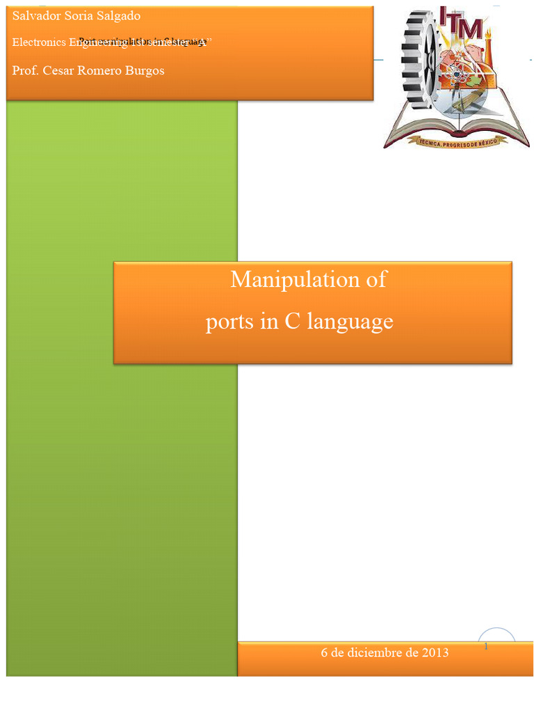 Port Manipulation in C Language | PDF | C (Programming Language ...