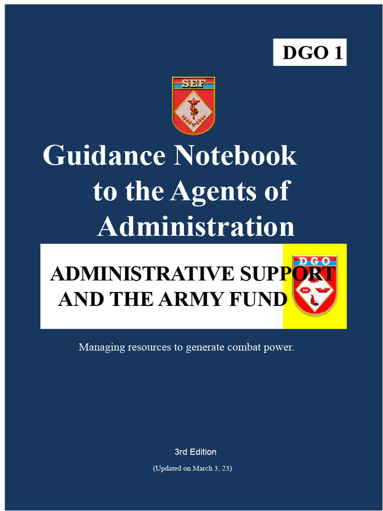 Army Fund Management Guidance Notebook | PDF | Expense | Economies