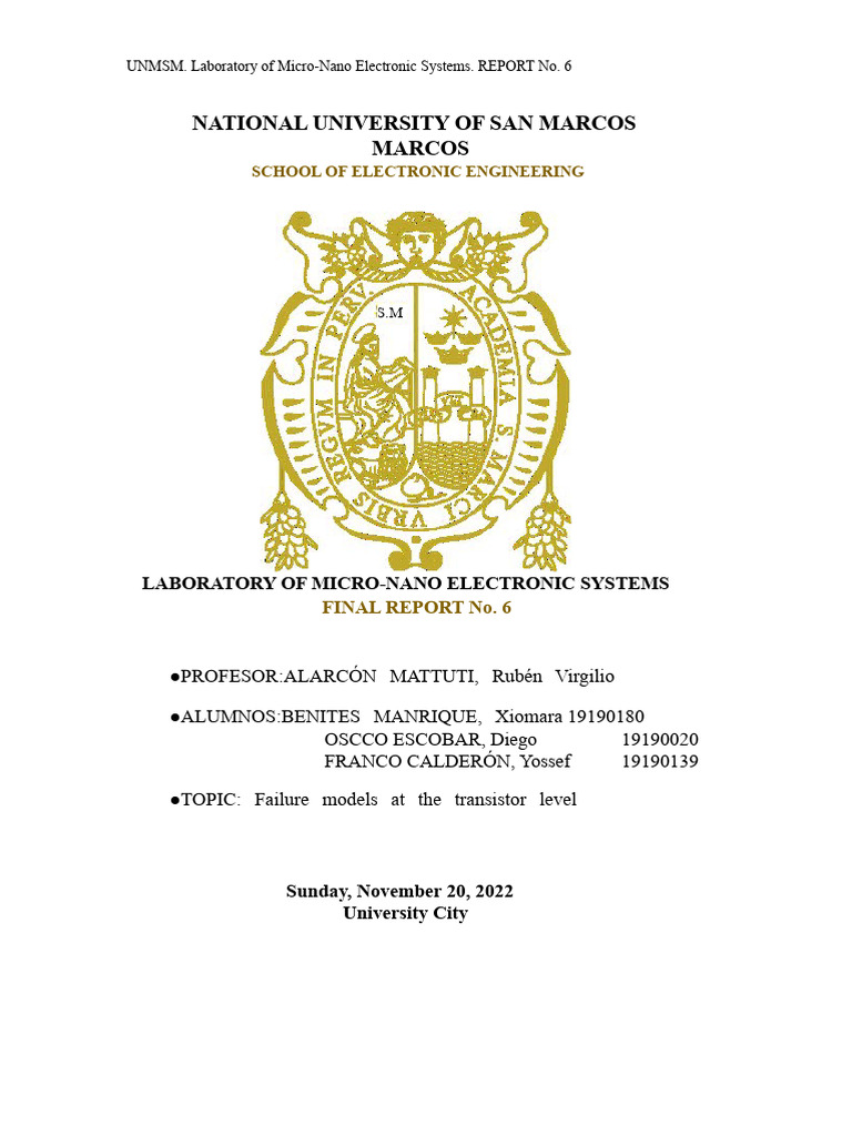 Lab 6 - Micro Nano Electronic Systems | PDF | Electronics ...