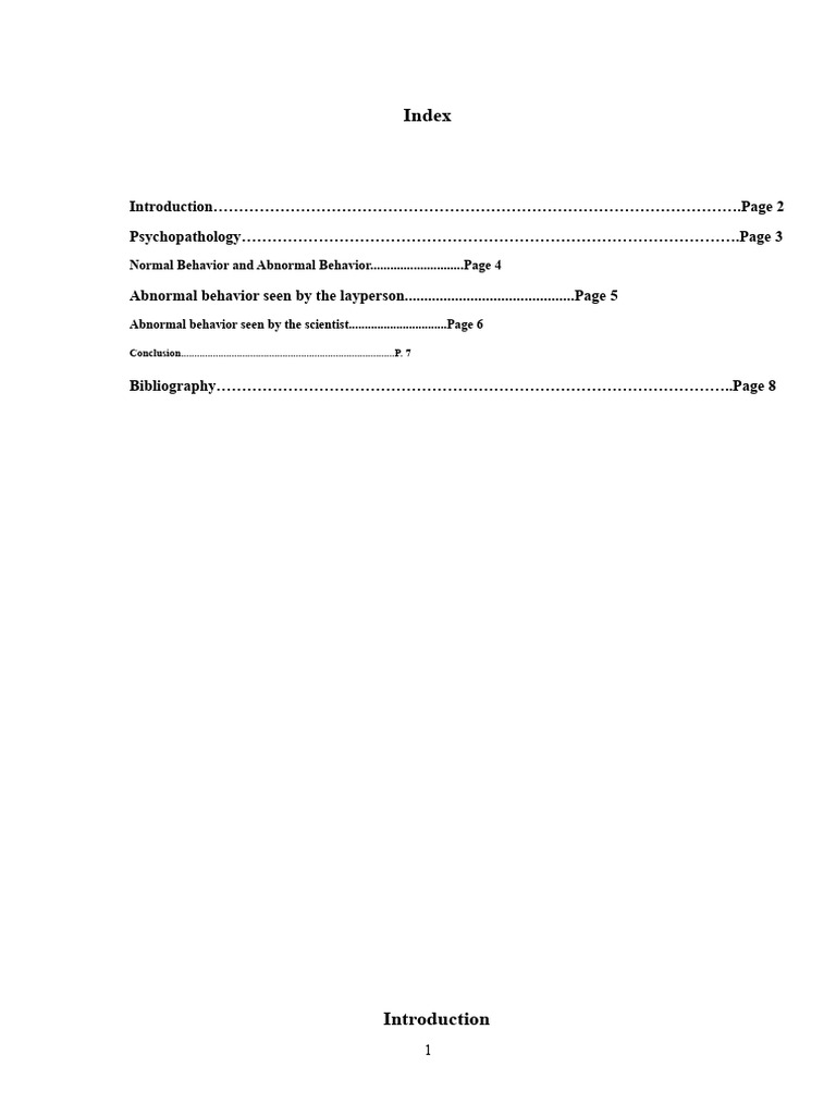 Normal and Abnormal Behavior - Index | PDF | Psychopathology | Mental ...
