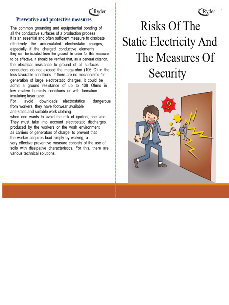 Risks of Static Electricity and Safety Measures | PDF | Electrostatic Discharge | Electrical ...