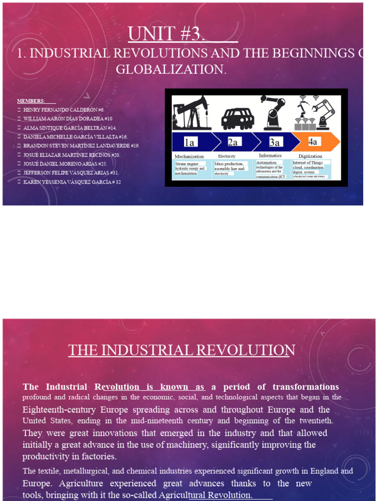 Industrial Revolutions and The Beginnings of Globalization | PDF ...