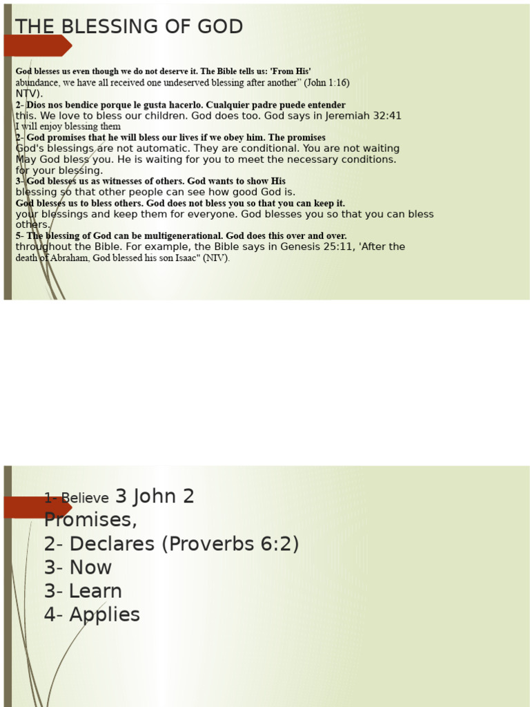THE BLESSING OF GOD.pptx | PDF | Glory (Religion) | God In Christianity
