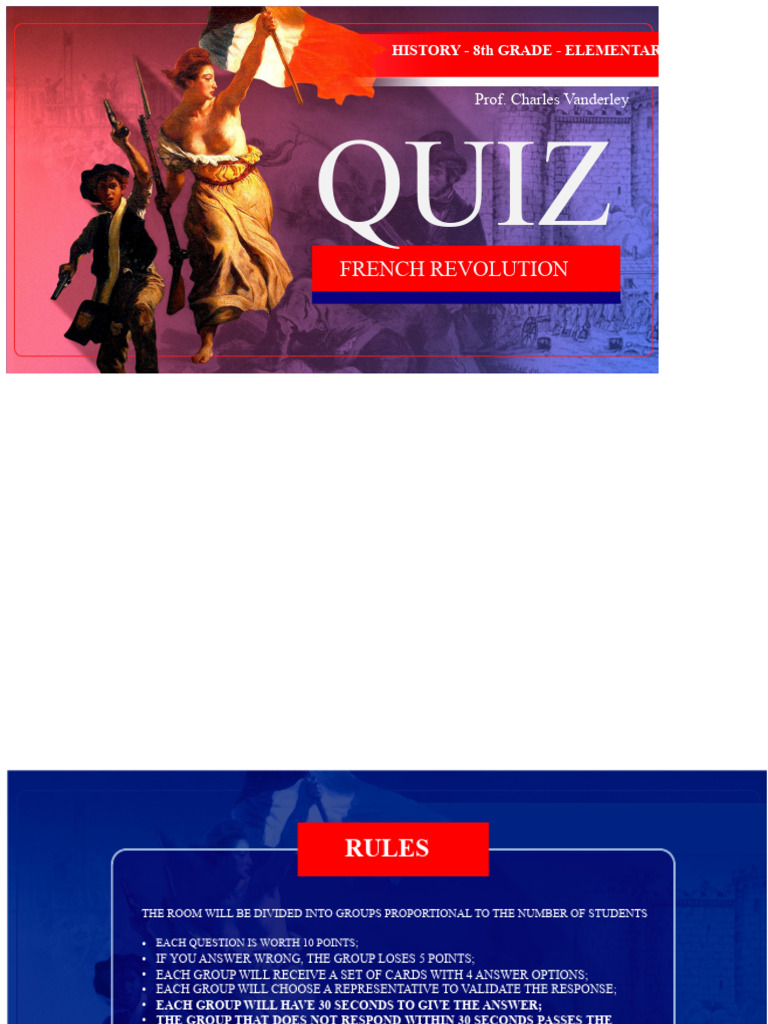 French Revolution Quiz for 8th Grade | PDF | French Revolution ...
