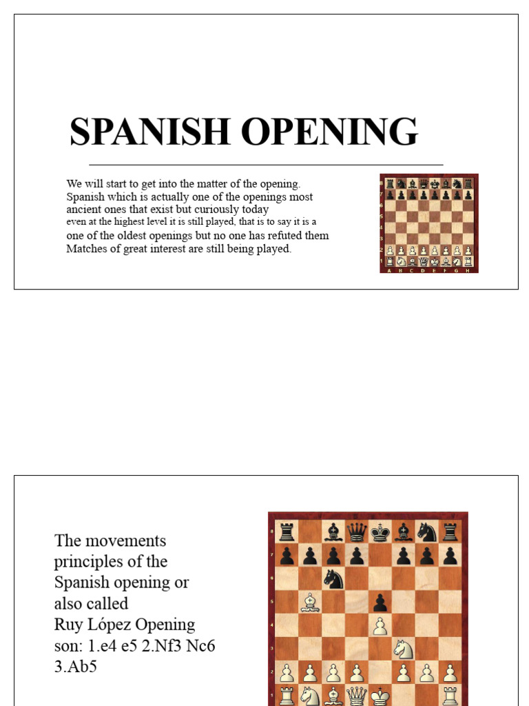 Spanish Opening Karen Ibáñez | PDF