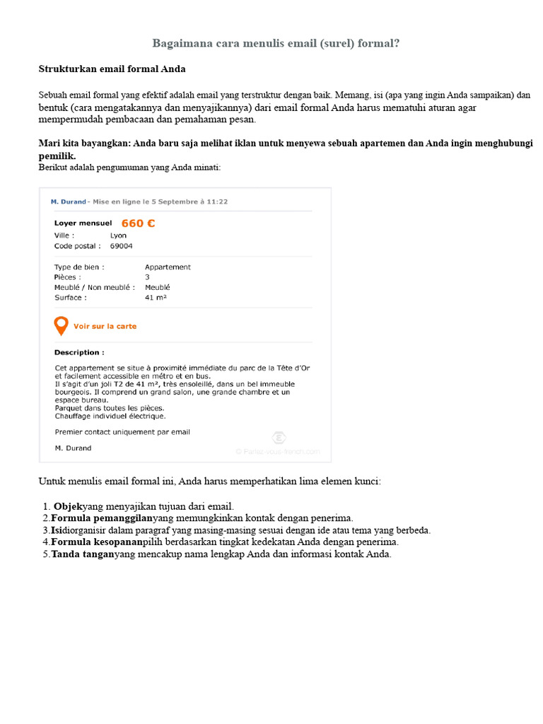 Email formal | PDF