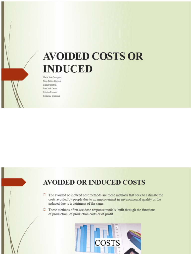 AVOIDED OR INDUCED COSTS | PDF | Damages | Valuation (Finance)