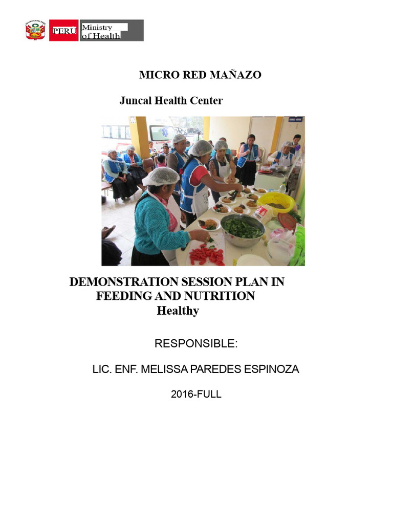 Nutrition Demonstration Plan for Health | PDF | Malnutrition | Nutrition