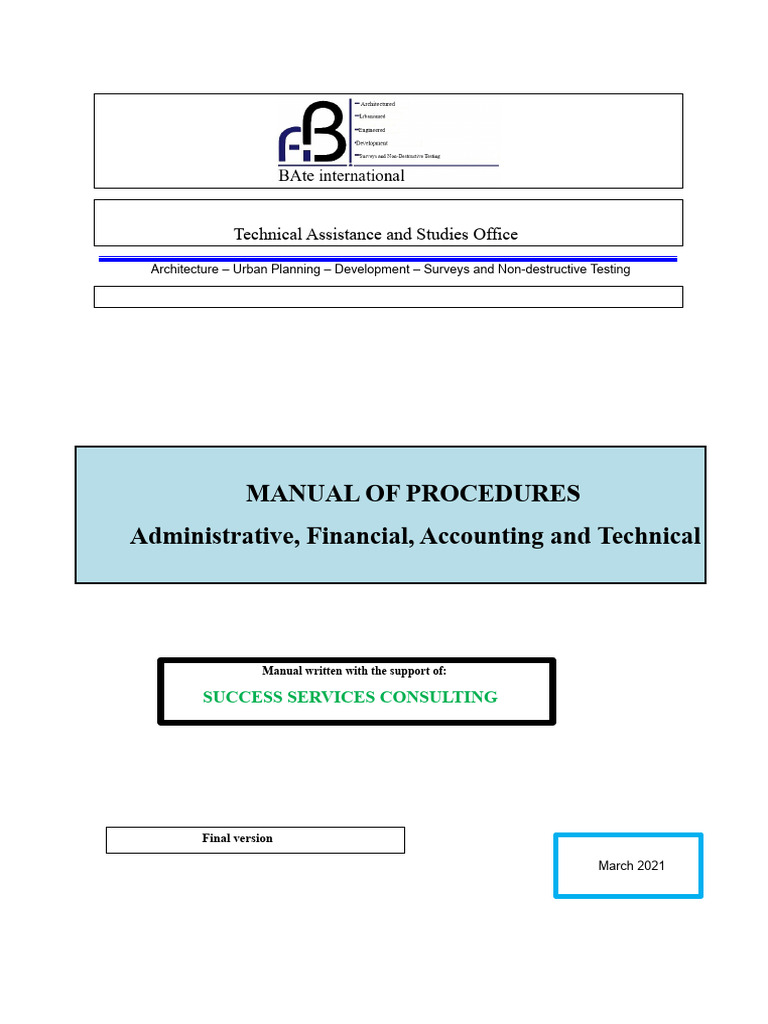 Procedures Manual Final Version V14-03-2021 | PDF | Expense | Employment