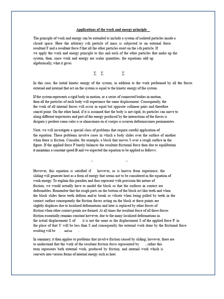 Applications of the Work and Energy Principle | PDF | Force | Friction