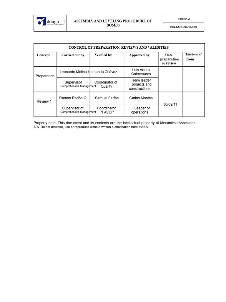 Procedure For Installation and Leveling of Pumps | PDF | Pump | Screw