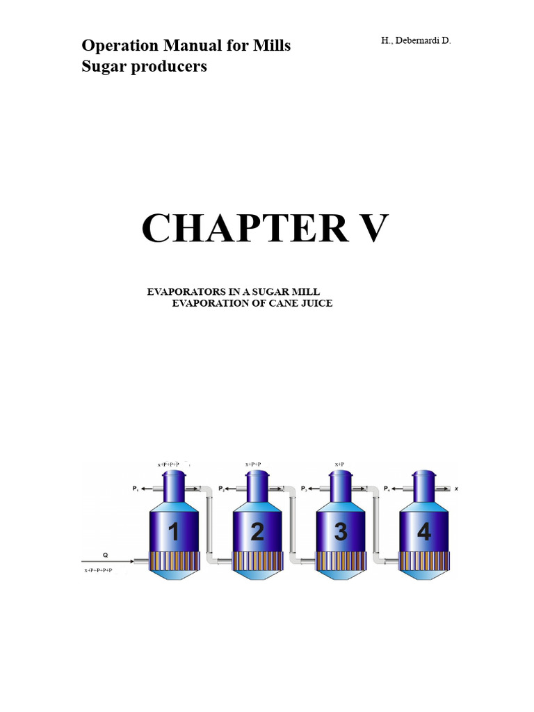 Sugar Mill Evaporation Process Guide | PDF | Steam | Heat Transfer