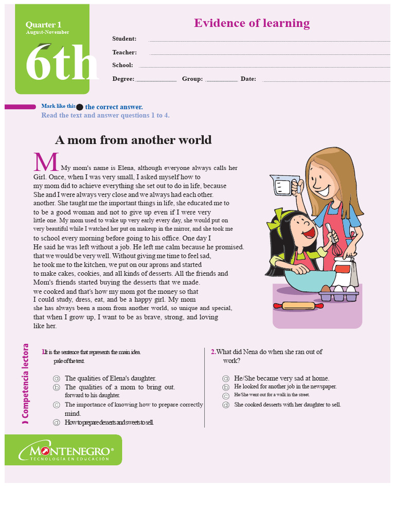 Evidence of learning 6th grade Spanish | PDF | Linguistics | Language ...
