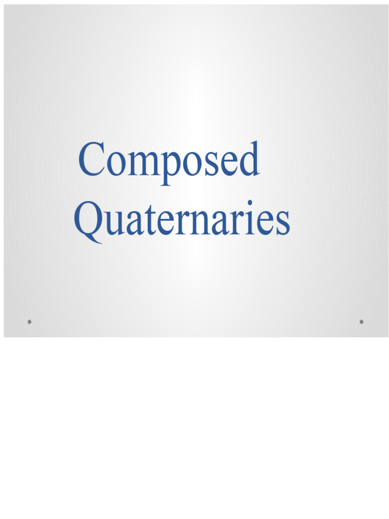 Quaternary Compounds A6c3b4 | PDF | Ammonium | Salt (Chemistry)