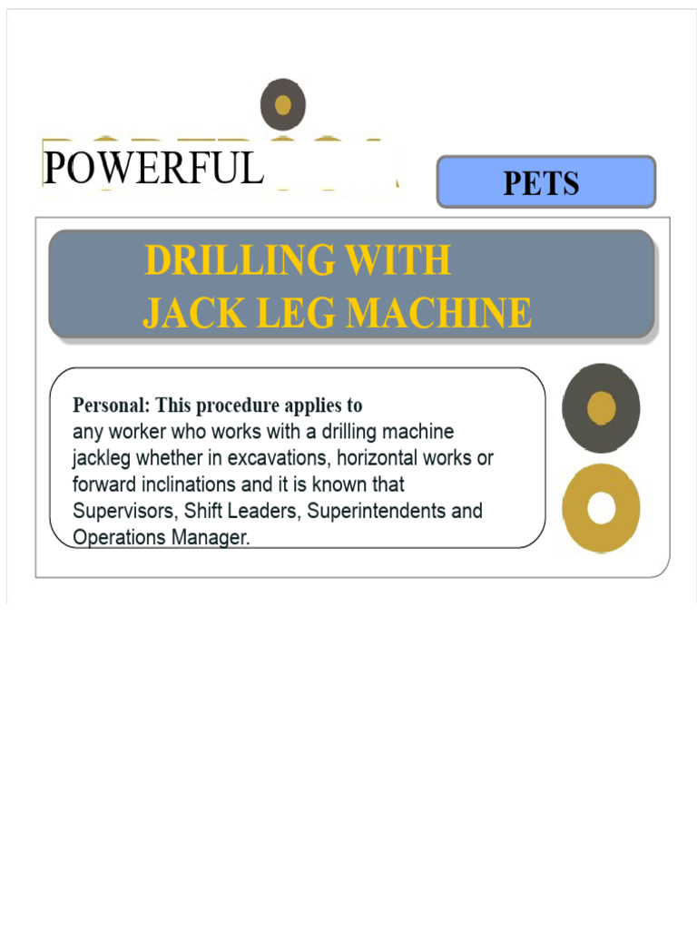 Perf. With Jack Leg Machine | PDF | Drilling | Personal Protective ...