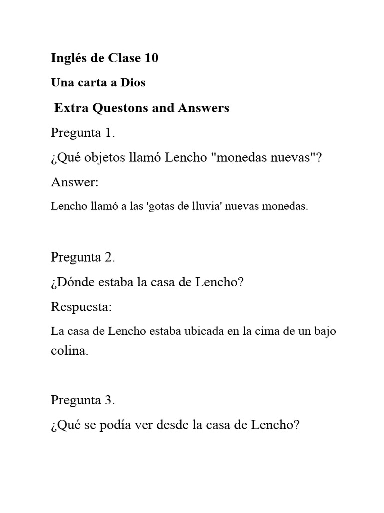 Una carta a Dios | PDF | Lluvia | Dios