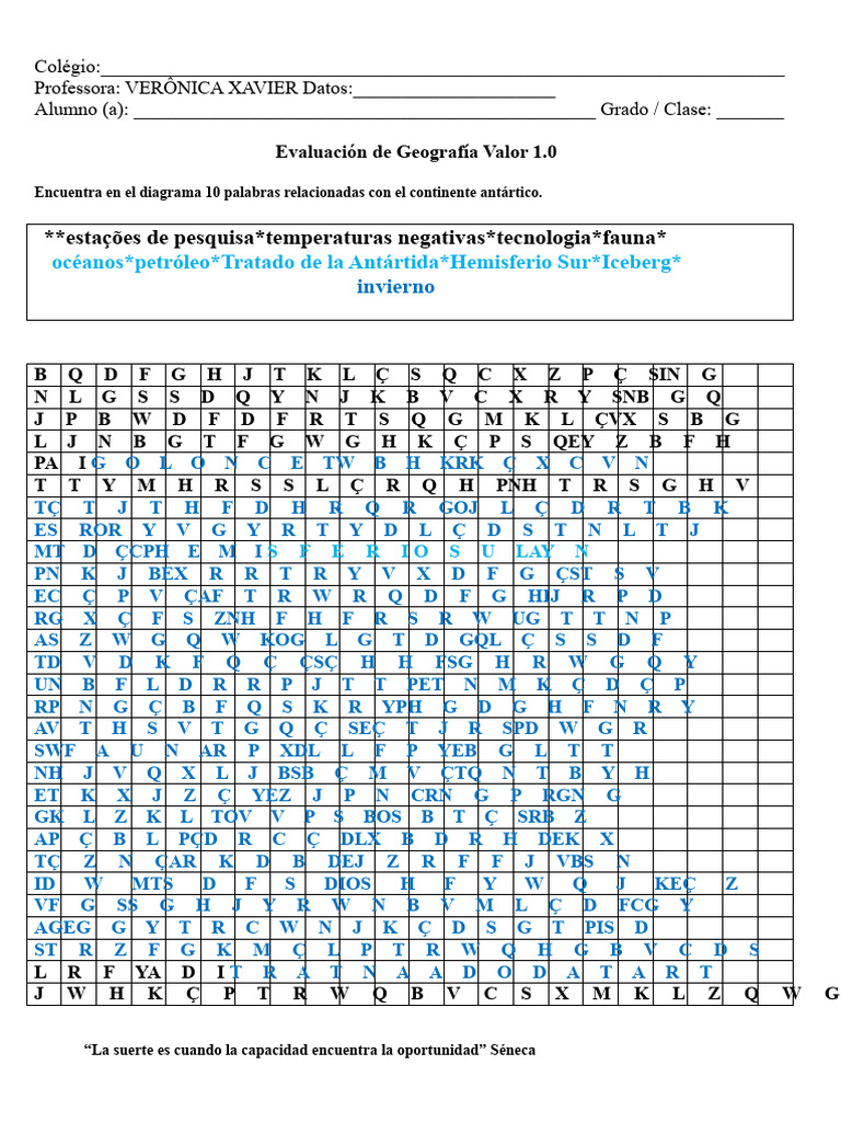 Antártida Sopa de Letras | PDF