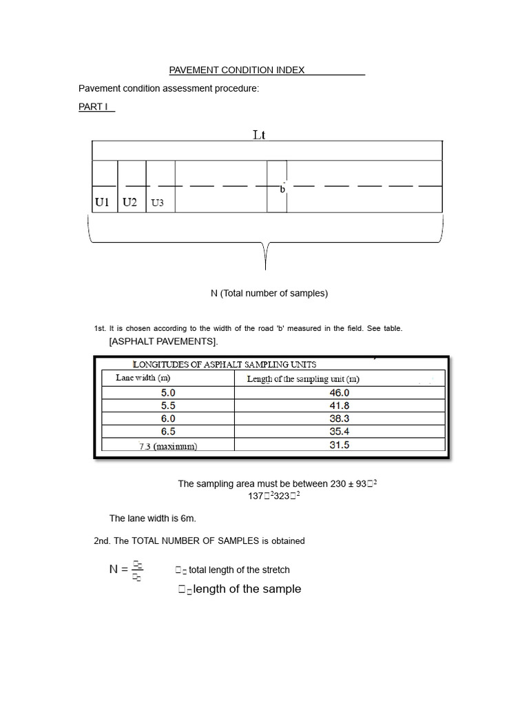 Pavement Condition Index PCI | PDF